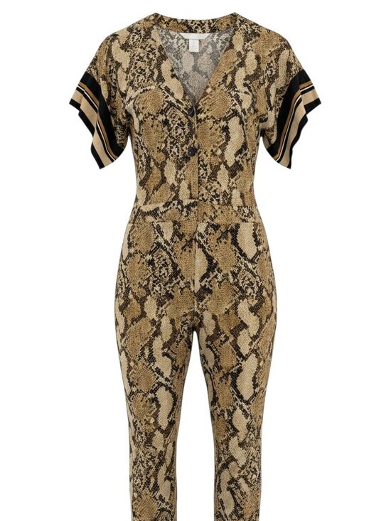 H&M | Pants & Jumpsuits | Hm Snakeskin Python Print Jumpsuit Romper ...